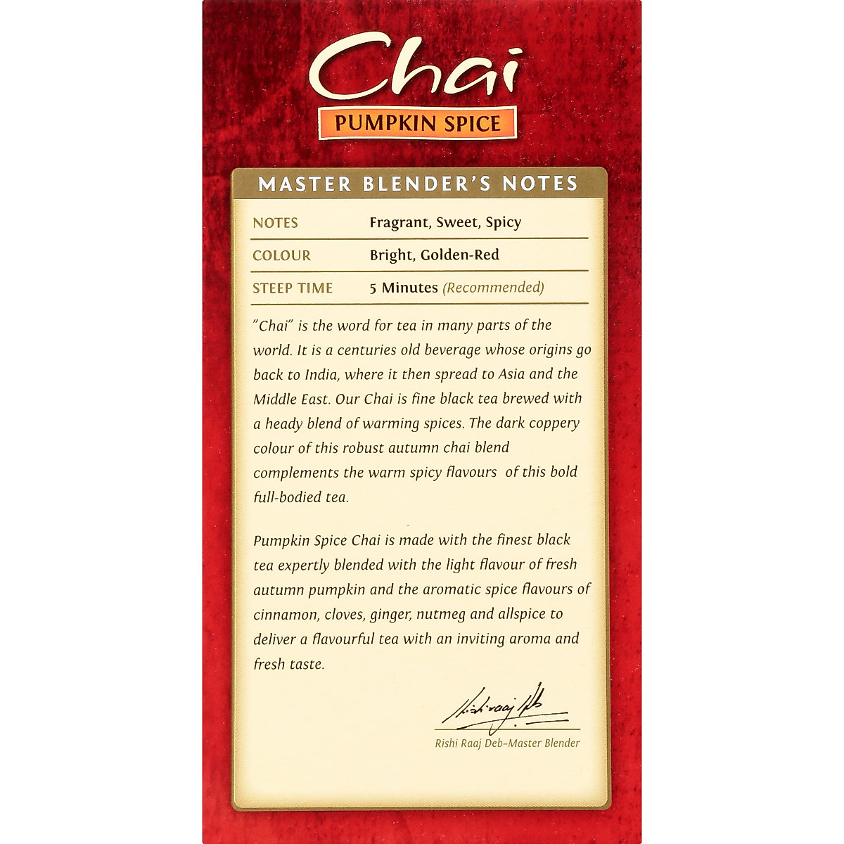 Twinings Pumpkin Spice Chai Tea, Caffeinated Black Tea Naturally Flavored with Aromatic Spices and Ginger, Tea Bags Individually Wrapped, 20 Count Ea (Pack of 2)