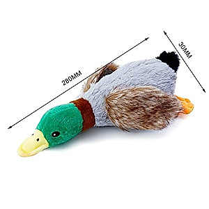 Dog Toys for Aggressive Chewers, Pet Mallard Duck Dog Toy, Squeaky Plush Puppy Dog Toy for Small Dogs (Duck Paw Style)
