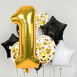 TONIFUL 40 Inch Gold Large Numbers Balloon 0-9 Birthday Party Decorations,Foil Mylar Big Number Balloon Digital 2 for Birthday Party,Wedding, Bridal Shower Engagement Photo Shoot, Anniversary