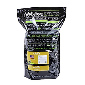 Rabbit Hole Hay Ultra Premium, Hand Packed Alfalfa for Your Small Pet Rabbit, Chinchilla, or Guinea Pig (24oz)