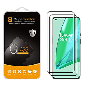 Supershieldz (2 Pack) Designed for OnePlus 9 Pro/OnePlus 9 Pro 5G Tempered Glass Screen Protector, Anti Scratch, Bubble Free (Black)