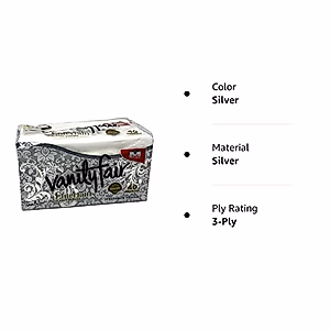 Vanity Fair Dinner Napkins, Pre Folded, 40 CT Silver (4)
