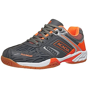ACACIA HYPERSHOT Pickleball Shoes, Grey/Orange, 11