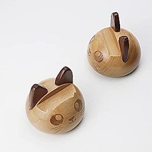 Cute Cell Phone Stand for Desk,Cat Phone Holder Wooden Phone Stand,Compatible with Switch, All Android Smartphone and iPhone,Great Gift for Lover Valentines Gifts