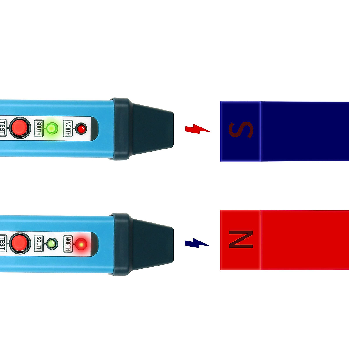 HOJILA Magnetic Polarity Tester Magnet Pole Detector Magnets North and South Poles Tester