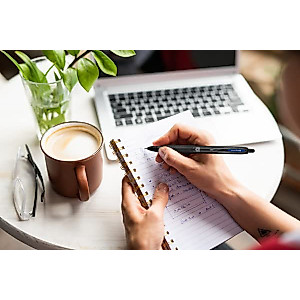 uni-ball 207 Plus+ Retractable Gel Pens 12 Pack in Blue with 0.7mm Medium Point Pen Tips - Uni-Super Ink+ is Smooth, Vibrant, and Protects Against Water, Fading, and Fraud