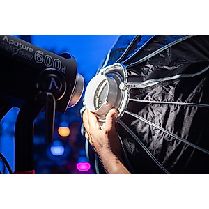 Aputure Light Dome III 35'' Softbox Bowens Mount with Diffuser Cloth and Honeycomb Grid,Quick-Setup Quick-Folding for Studio Photography,for Amaran Series, Aputure 600D,600X,300X etc