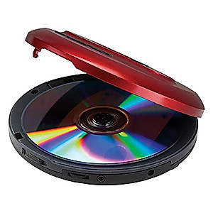 Jensen CD-65 Portable Personal CD Player CD/MP3 Player + Digital AM/FM Radio + with LCD Display Bass Boost 60-Second Anti Skip CD R/RW/Compatible Sport Earbuds Included