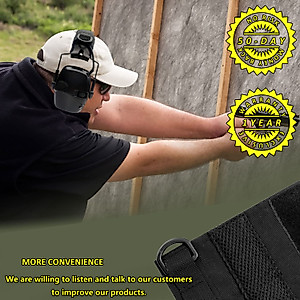 PROHEAR HC01 Headset Cover Tactical Advanced Earmuffs Modular Cover Fit for 3M WorkTunes Peltor Howard Leight Impact Walkers Razor - Black