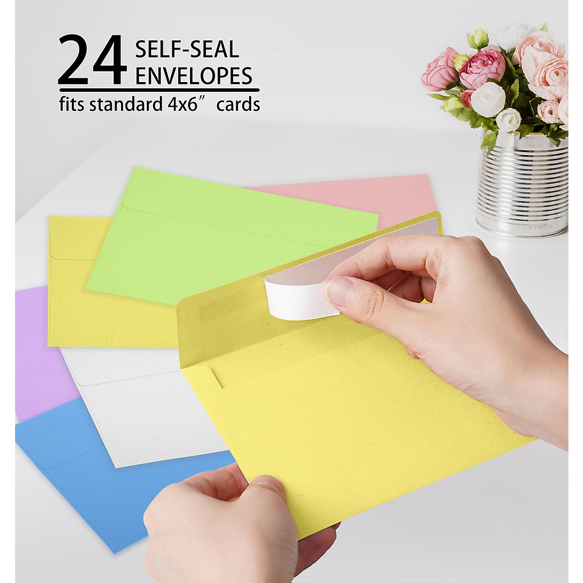 Nihuecne 24 Pack Floral Get Well Cards with Self-adhesive Envelopes, 4"x6" Boxed Prefilled Get Well Soon Greeting Note Cards to Friends, Relatives or Loved One, 24 Unique Designs