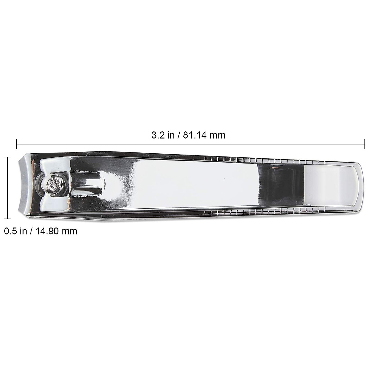 3pcs Large Beauticom Stainless Steel Curved Nail Clipper - Professional Ultra Sharp Sturdy Silver Finger Nail and Toe Nail Cutters for Acrylic Nails Grooming Manicure