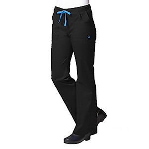 Maevn Women's Multi-Pocket Flare Pants(Black, Large)