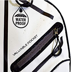 Club Champ Waterproof Stand Golf Bag, White/Black (JR989)
