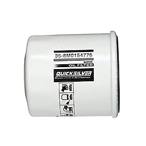 Quicksilver 8M0154776 Oil Filter for Select 2000-2018 Yamaha, Honda, and Nissan/Tohatsu 9.9-115 HP Outboards