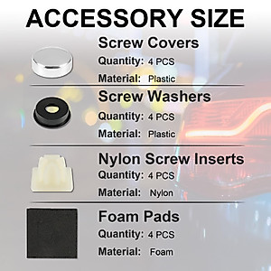 LivTee Rustproof License Plate Screws for Securing License Plates Frames and Covers on Cars and Trucks, 4 Sets Premium Stainless Steel Self Tapping Mounting Bolts, Silver