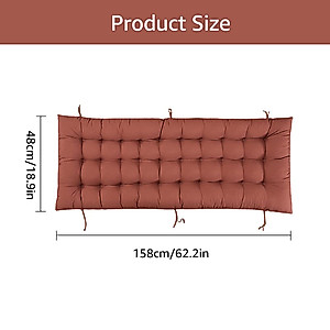 Chaise Lounge Chair Cushion for Patio Furniture,Indoor/Outdoor Patio Cushions Rocking Chair Sofa Cushion,Thick Comfortable Reclining Lounge Portable Chaise Cushion Pads 62.2 Inches(Checkered blue)