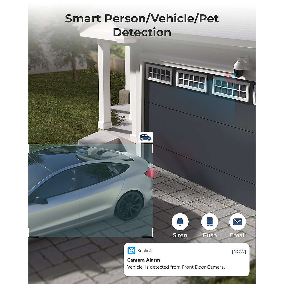 REOLINK 4K PTZ Security Camera System, 360 Degree View PoE Camera with 16X Optical Zoom for Outdoor Surveillance, Auto Tracks Human/Vehicle/Pet, Two-Way Talk, 260ft IR Night Vision, RLC-823A 16X