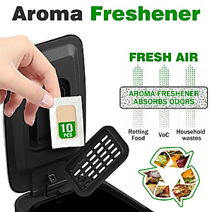 IRISVO Small Bathroom Trash Can with Air Freshener Soft Close Lid, 6L/1.6 Gal Slim Stainless Steel Trash Can, Step Pedal Garbage Can with Removable Inner Bucket for Bathroom, Bedroom, Toilet（Silver）