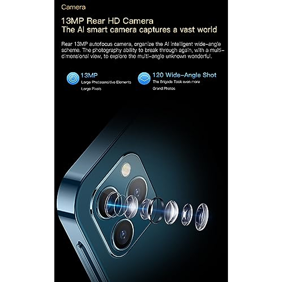 XS12 Pro Super Mini 4G LTE Smartphone 3.0-inch Display 4GB RAM 32GB/64GB ROM 8 Core Android 10.0 Dual SIM 2000mAh 13MP with Google Play Store Backup Small Mobile Phone (Blue, 2GB+16GB)