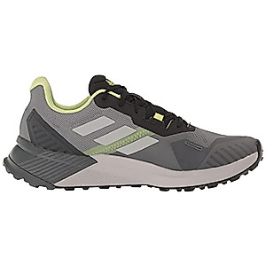 adidas Men's Terrex Soulstride Trail Running Shoes, Grey/Grey/Pulse Lime, 10.5