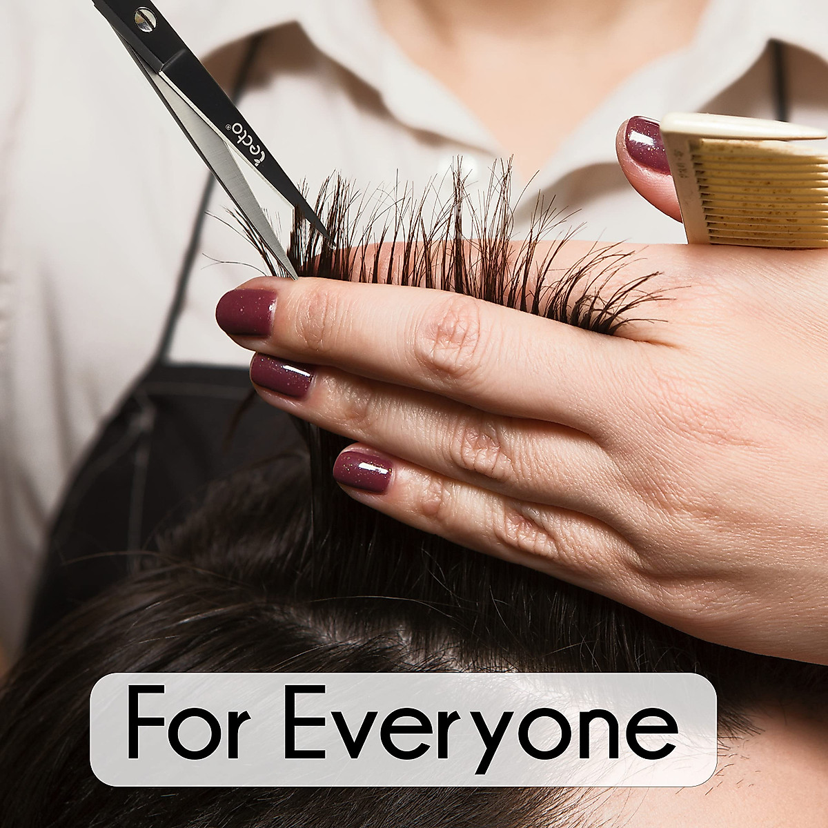 Tecto Barber Scissors, Professional 6.6 inches Stainless Steel Hair Cutting Scissors, Extra Sharp Hair Cutting Scissors For Men/Women with free leather case.