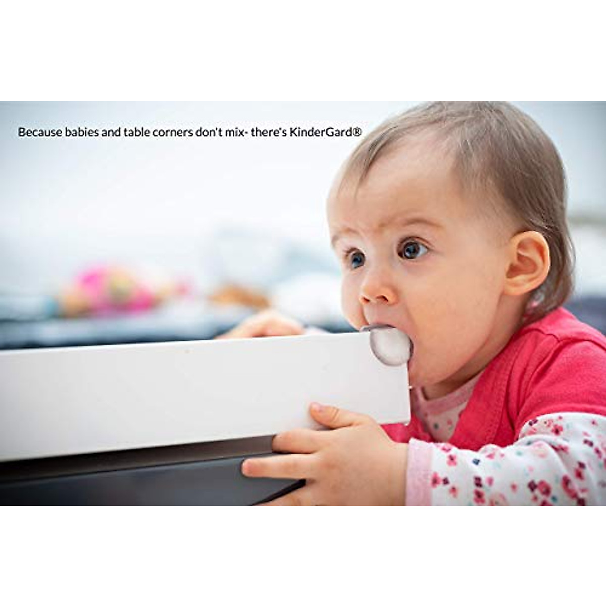(Set of 4) Corner Protector BabyProof Safety, Medical Grade Clear Edge Softeners, Child Proof Corner Bumpers, Toddler, Home, Table, Adhesive, DIY, Easy, Guards, Accident Prevention by KinderGard