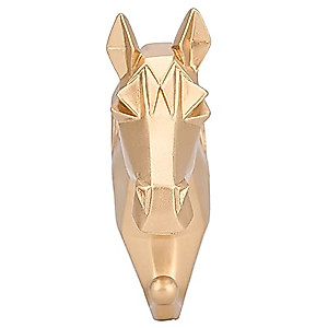 Keenso Animal Wall Coat Hooks, Animal Shape Wall Coat Hook, Coat Hook for Bathroom, Bedroom, Kitchen, Hallway or Hallway, (Horse)