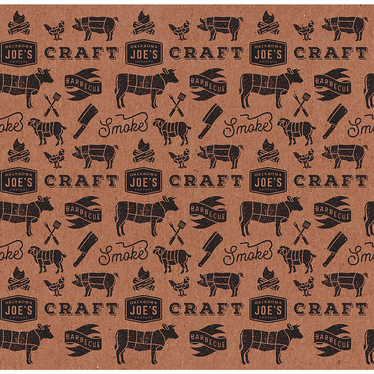 Oklahoma Joe's 8215237P04 Peach Butcher Paper 12-in x 100-ft roll & Disposable BBQ Gloves, 50-count