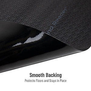 Mind Reader 9-to-5 Collection, Office Chair Mat, Anti-Skid Floor Protector, 48 x 36, PVC, Black