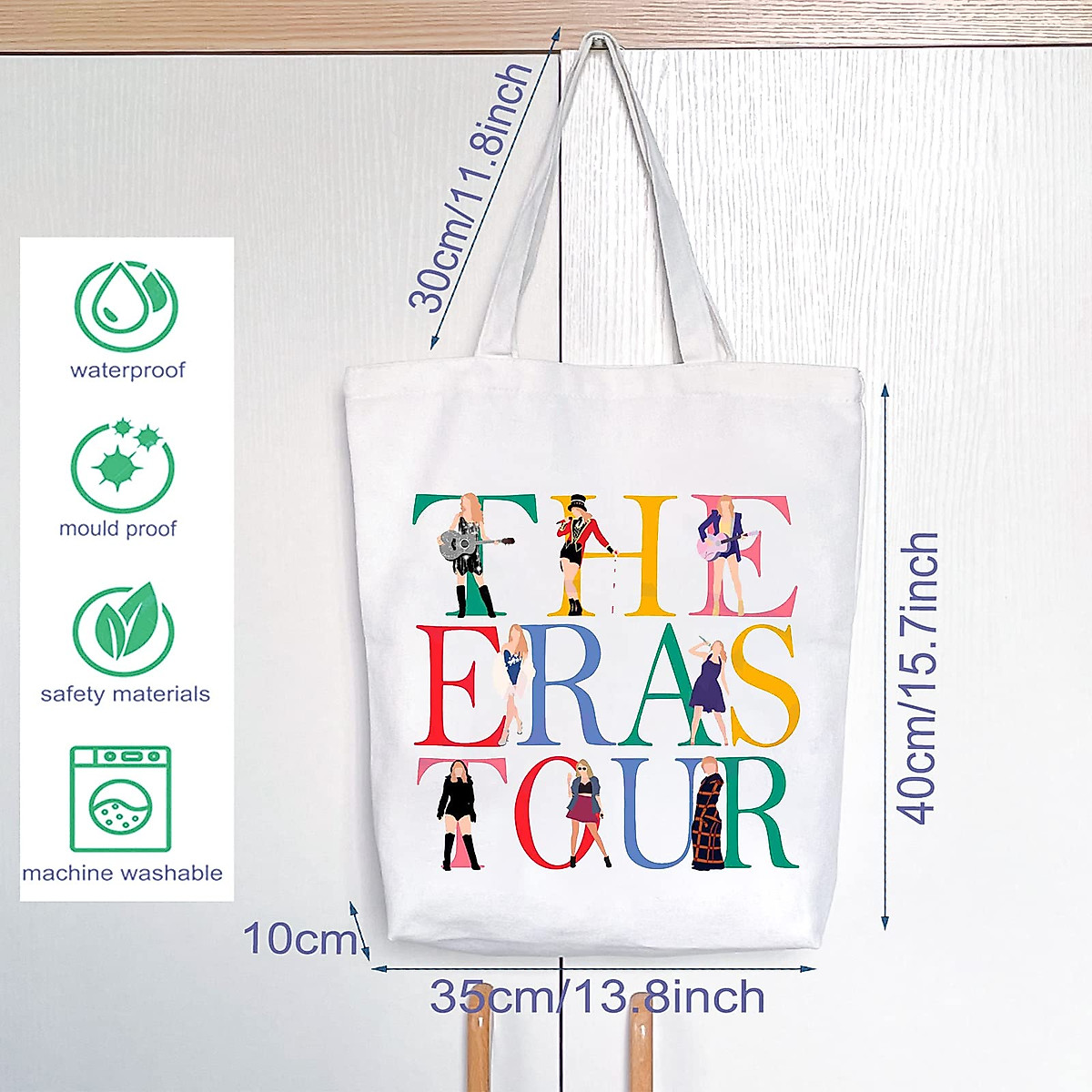 Song Lyrics Gift Album Inspired Gift Music Lover Tote Bag Singer Version Gift Singer's Merchandise Shopping Bag for Fans (tour-colorful)