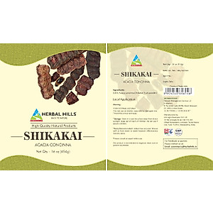 Herbal Hills Shikakai Powder (Acacia Concinna Powder) | 16 Oz (454 GMS) | Natural Hair Growth Cleanser & Conditioner