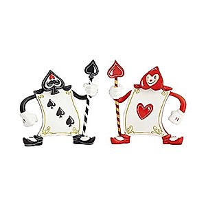 Enesco The World of Miss Mindy Alice in Wonderland Ace of Hearts and 3 of Spades Figurine, 5.31"
