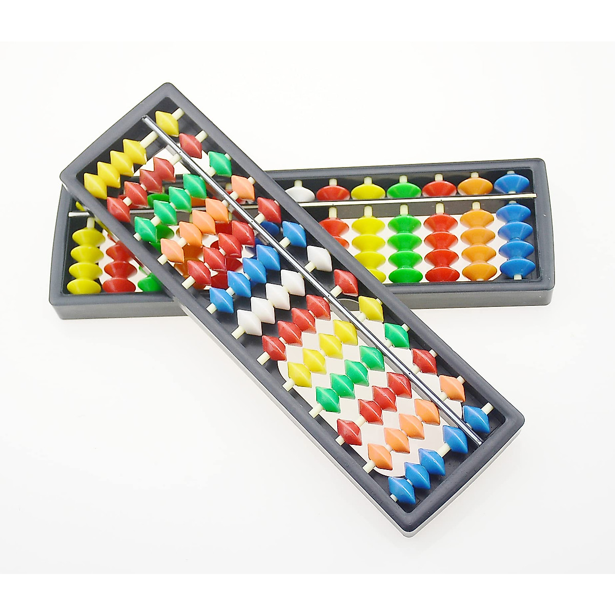 CCHW Plastic Colorful Beads Abacus Soroban, 13 Column Chinese Abacus Japanese Soroban Calculator Kid's Counting Tool (Style 1)
