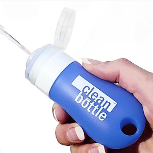 CleanButtle Travel Bidet – Your Ultra Discreet Portable Bidet On The Go – CleanButtle Gets Your Butt’le Clean (Blue) Personal Handheld Water Sprayer