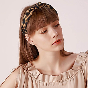 Ondder Headbands for Women 10 Pack Fashion Knotted Headband Top Knot Headbands for Women's Hair Turban Leopard Print Cheetah Headband Head Bands Women Headbands Diademas para Mujer