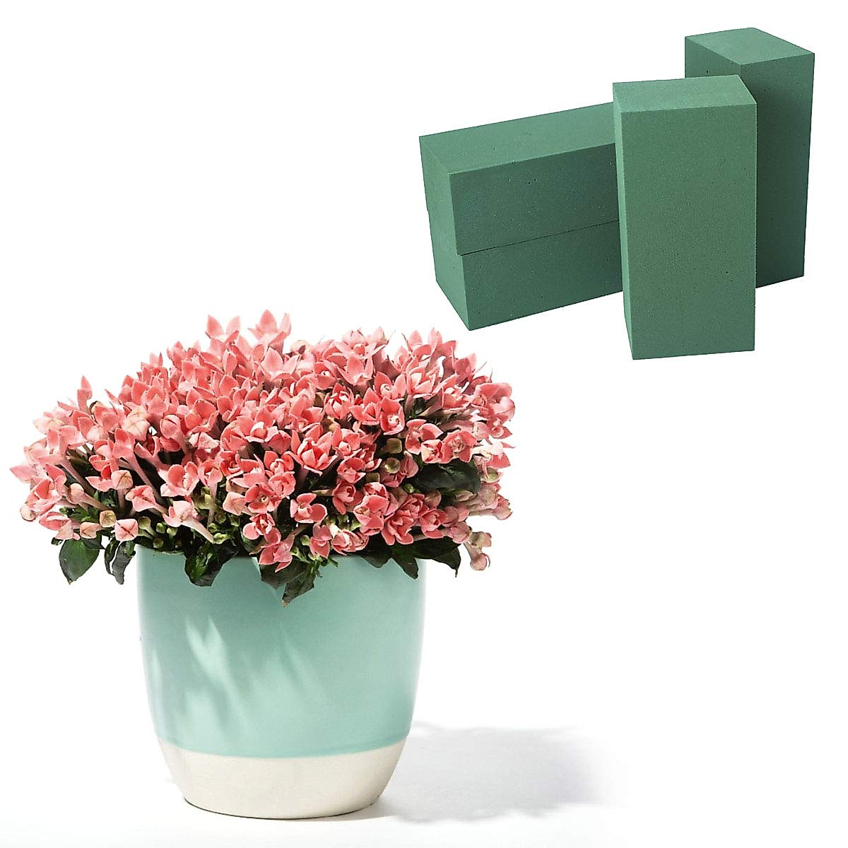 6 PCS Floral Foam Bricks, Florist Flower Foam Green Bricks Flower Arrangement Brick Supplies for Florist Craft