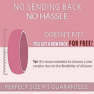 MIROMIHO Women Silicone Wedding Ring Inner Arc Ergonomic Breathable Design Rubber Wedding Band 5.5mm Wide 2mm Thick Rubber Rings for Women