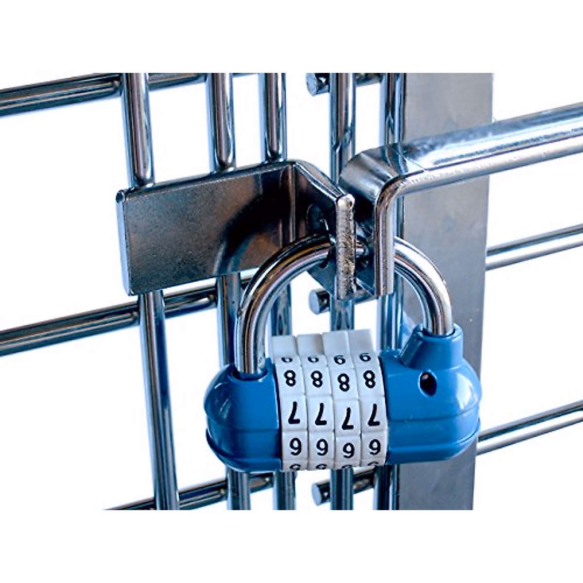 Omega 18" Deep x 48" Wide x 69" High Mobile Chrome Security Cage with 2 Interior Shelves