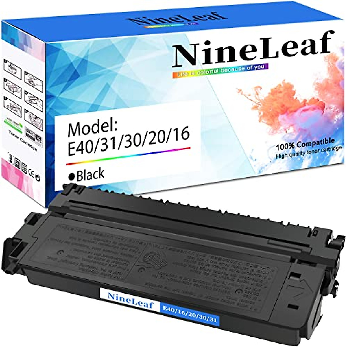 NineLeaf Compatible Toner Cartridge Replacement for Canon E40 E30 E20 E16 1491A002AA PC400 PC420 PC940 PC941 PC950 PC980 PC981 ImageClass FC-100 FC-120 FC-200 FC-500 Laser Printer (1 Black)