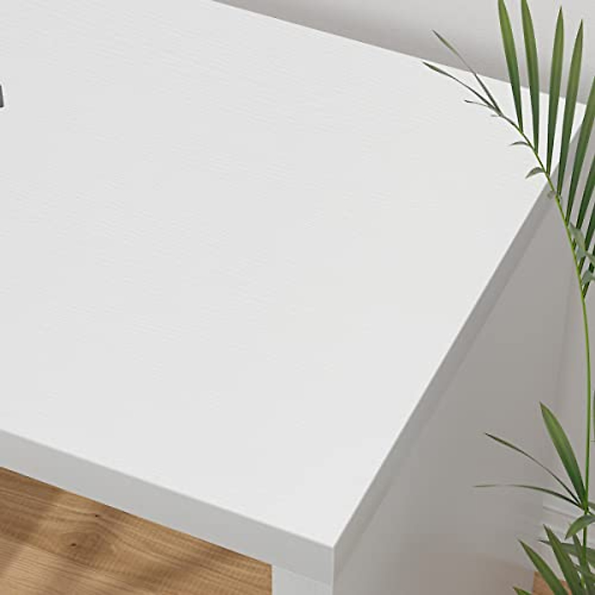 HSH White L Shaped Desk with Drawers Shelves, Corner Home Office Desk L Shape with Storage Cabinet, Large Wood Computer Desk for PC Executive Work Writing Study, Modern Living Room Bedroom Table,60 In