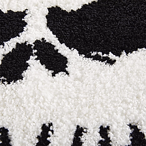 Jack Skellington Halloween Round Bathroom Rugs Mat 2ft, Non-Slip Machine Washable Soft Absorbent Shaggy Bath Rug The Nightmare Before Christmas Spooky Creepy Cute Halloween Bathroom Shower Floor Mat