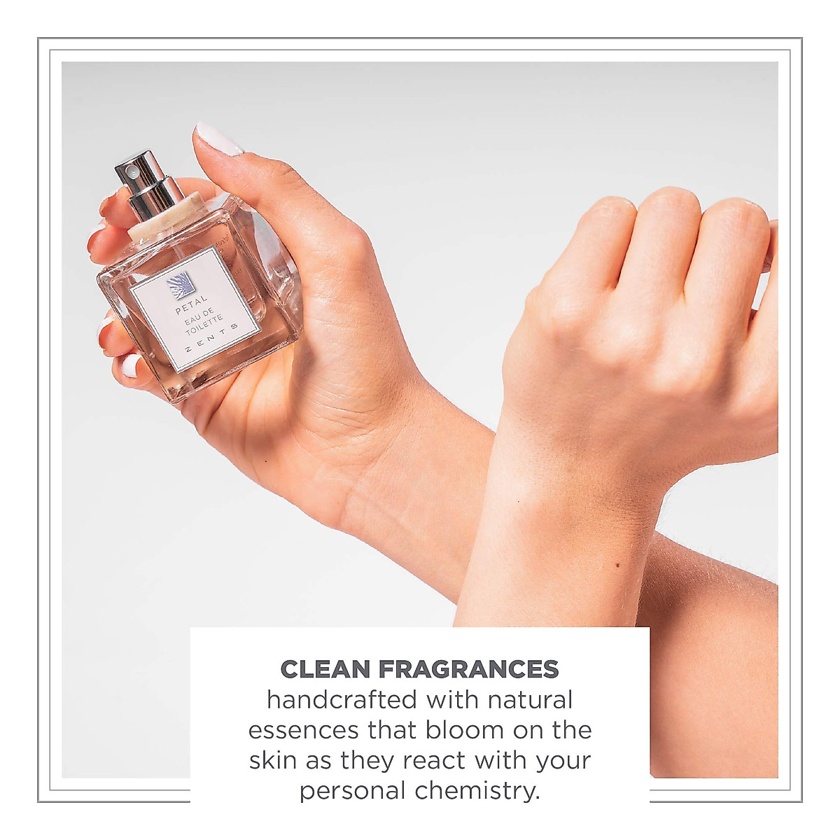 Zents Eau de Parfum (Petal) for Women & Men | Long-Lasting Clean Fragrance with Lily of the Valley, Rose & Lemon | Floral & Fresh Scent | 1.69 oz