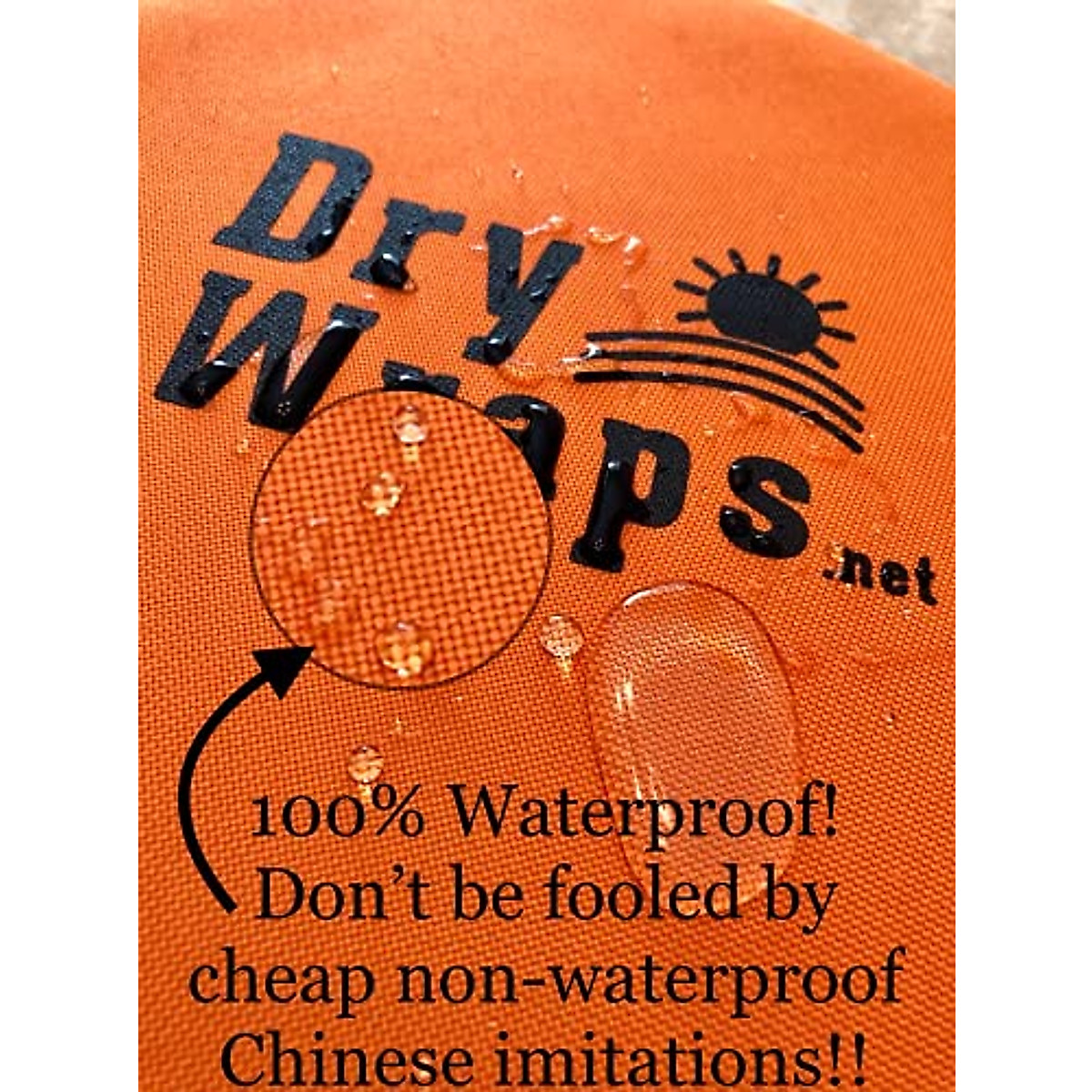 Waterproof Trimmer Cover - DRYWRAPS (Three Pack) - Edger, Pole Saw, for STIHL Echo Husqvarna … (Orange) (Orange)