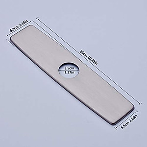 Fapully LED Kitchen Faucet with Sprayer,Single Handle Kitchen Faucet with Hole Cover Brushed Nickel