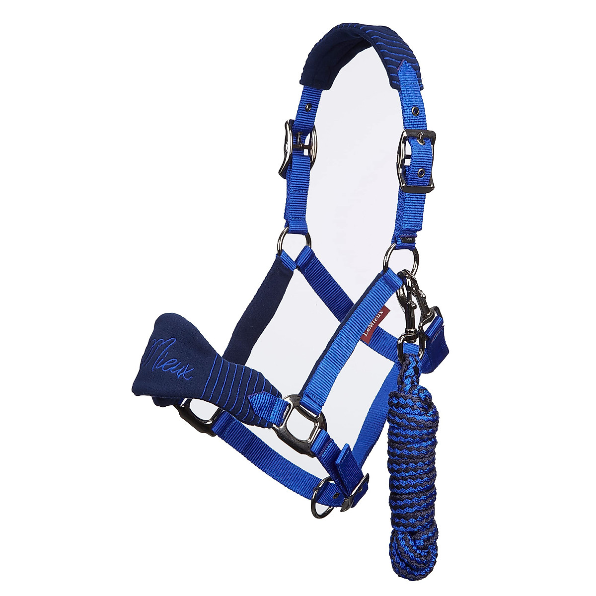 Lemieux Vogue Fleece Headcollar & Rope Royal Blue Extra-Full