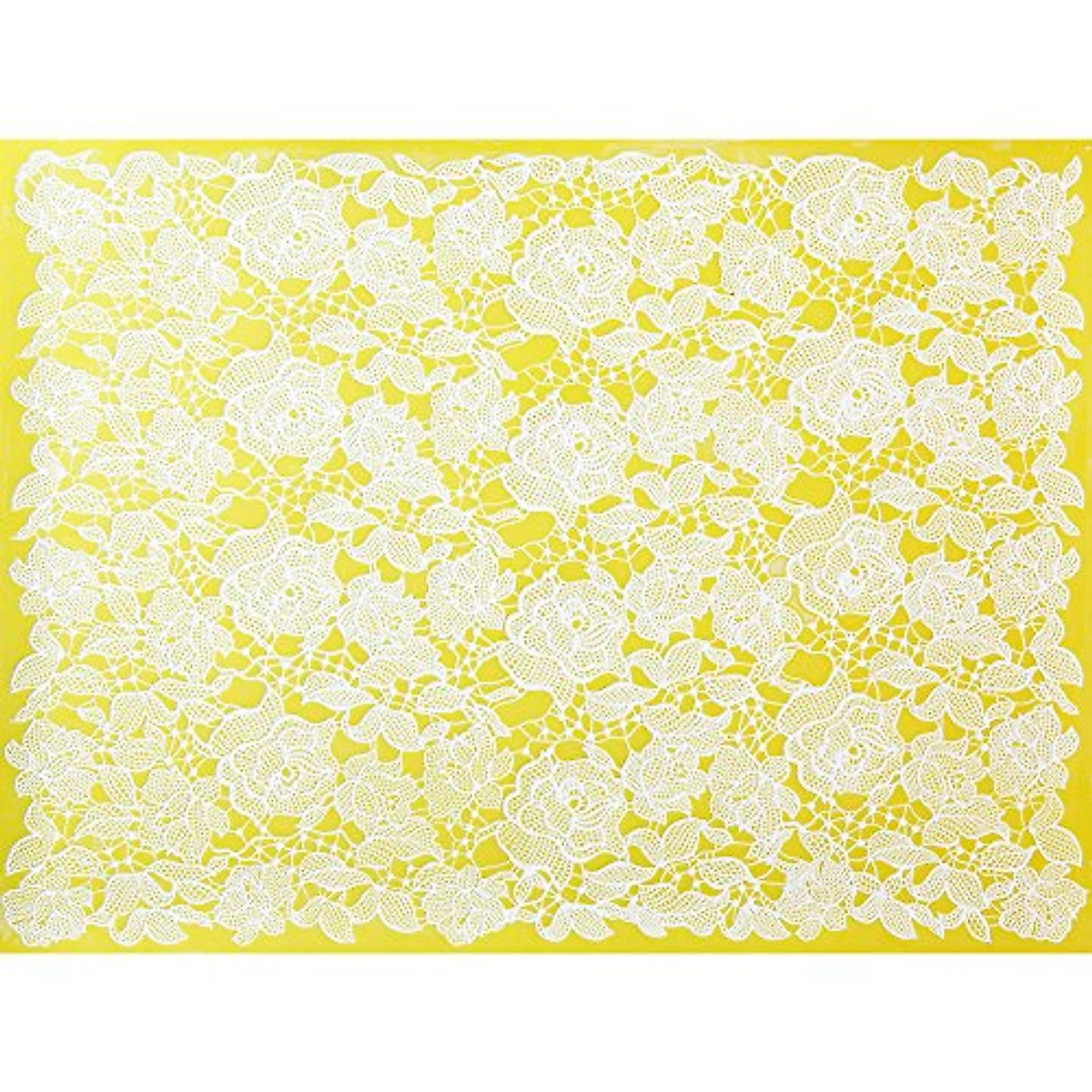 Global Sugar Art Rose Damask Silicone Lace Mat by Chef Alan Tetreault