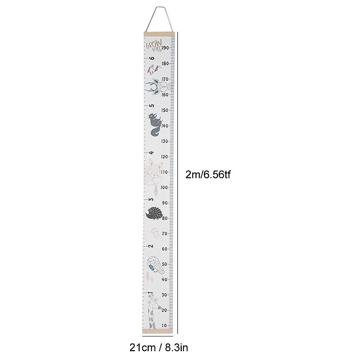 Tnfeeon Growth Chart for Kids, Portable Height Measurement Growth Chart Ruler Ideal Wall Decor in Kids Room Playroom or Nursery Decoration(#1)