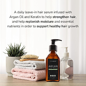 Profashion Argan Oil Hair Serum - Hair Care for Dry Damaged Hair - Smoothing Serum for Hair - Anti Frizz Serum - Renewing Argan Oil Hair Treatment with Hydrolyzed Keratin for Hair Conditioning, 2.4 oz