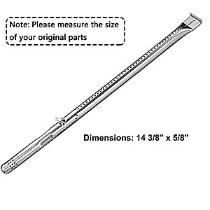 Htanch SA4761 (4-Pack) 14 3/8" Burner Replacement for Charbroil 463240015, 463240115, 463344116，463242515, 463242715, 463242716, 463276016, 463343015, 463344015, 463367016, 463370015