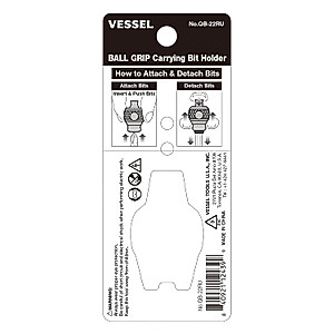 VESSEL Ball Grip Carrying Bit Holder (Red) QB22RU (1)